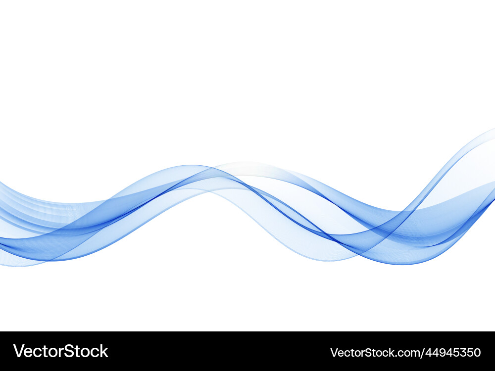 Blue flow lines for your designtransparent Vector Image
