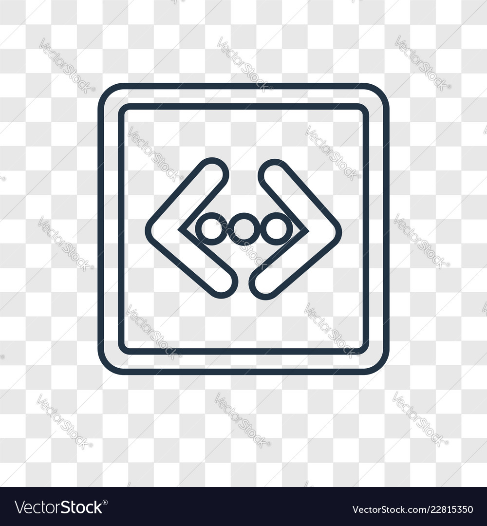 Coding concept linear icon isolated Royalty Free Vector