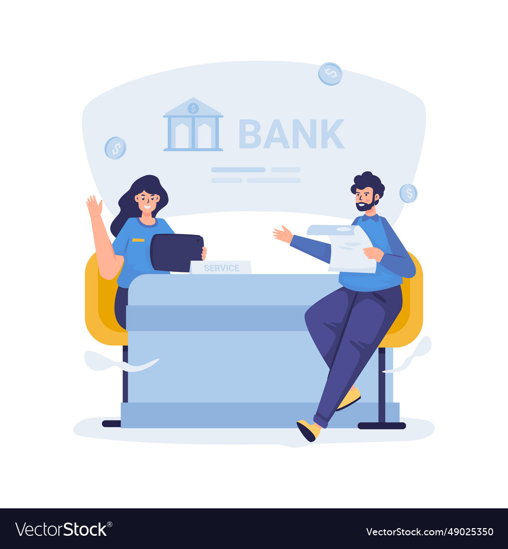 Customer service banking Royalty Free Vector Image