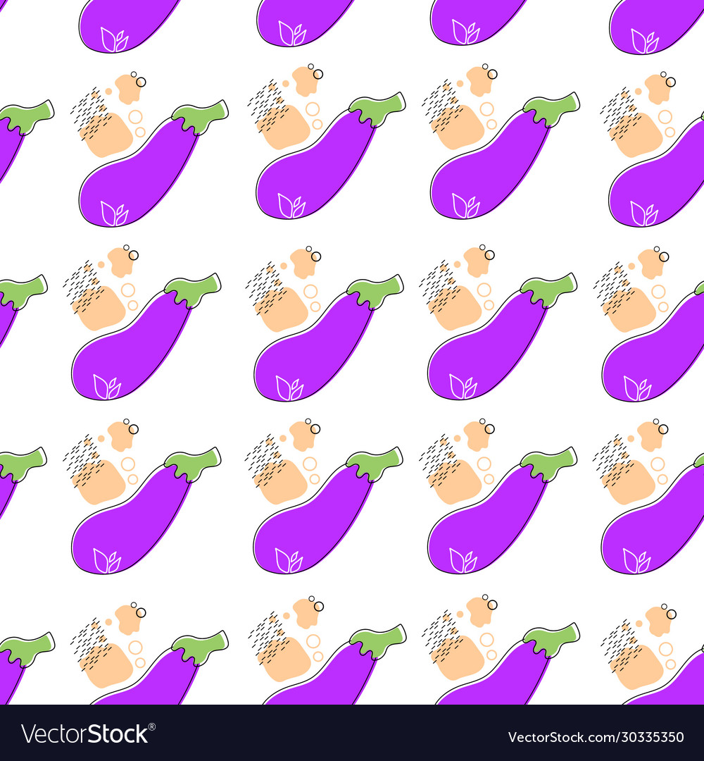 Eggplant-pattern Royalty Free Vector Image - VectorStock