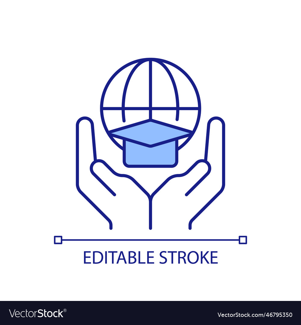 Global education rgb color icon Royalty Free Vector Image Global education rgb color icon Royalty Free Vector Image