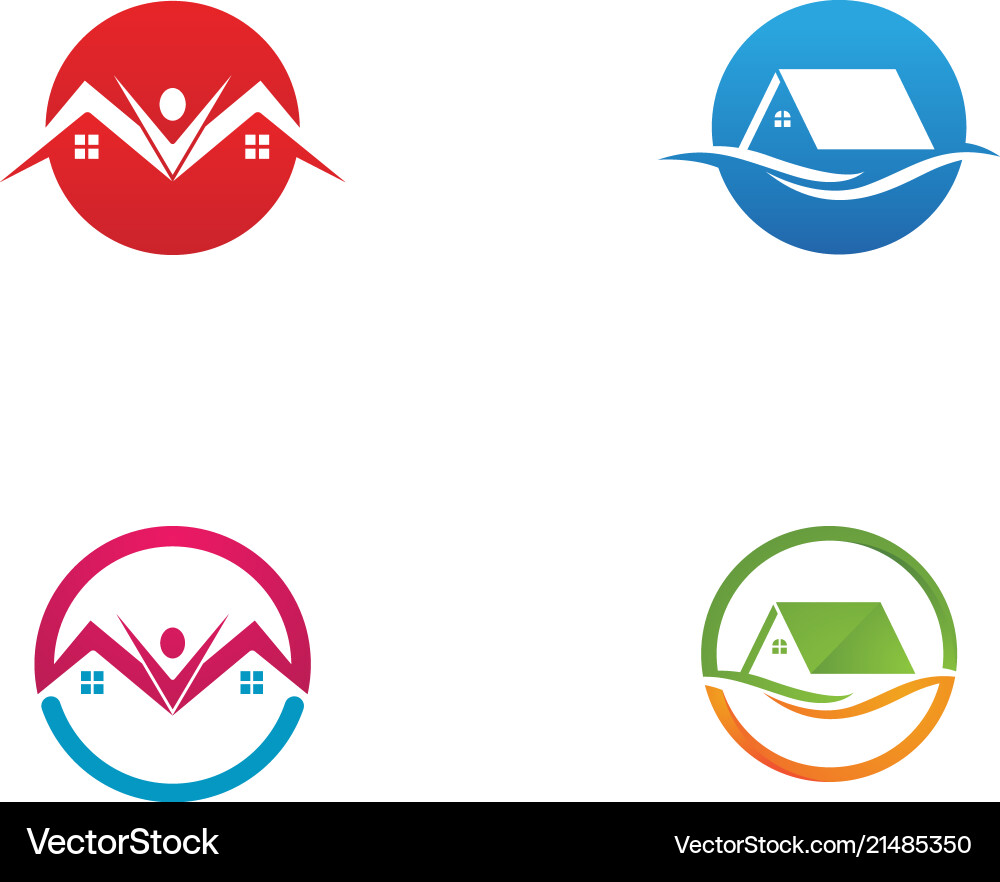 Home logo and symbols Royalty Free Vector Image