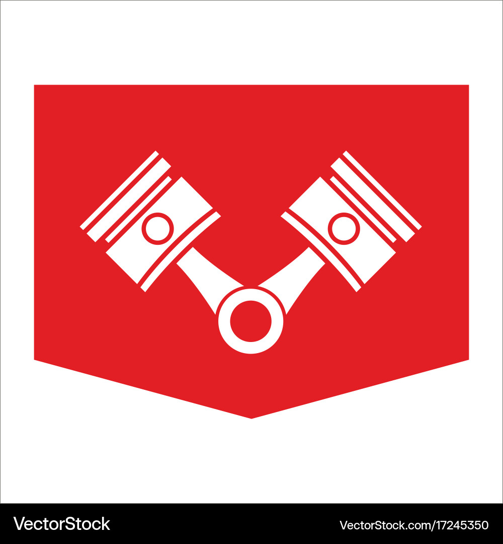 Pistons and rods icon Royalty Free Vector Image
