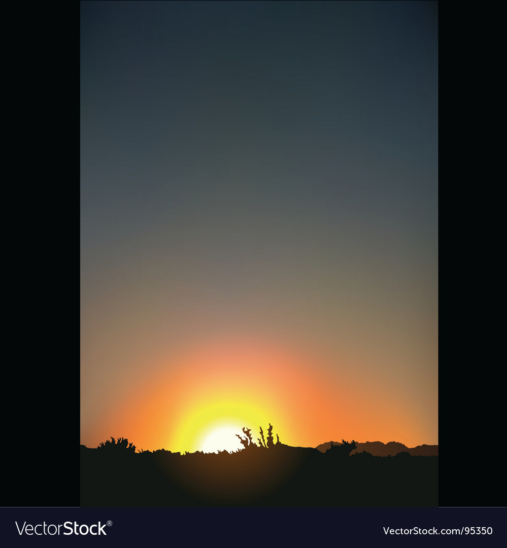 Sunset Royalty Free Vector Image - VectorStock