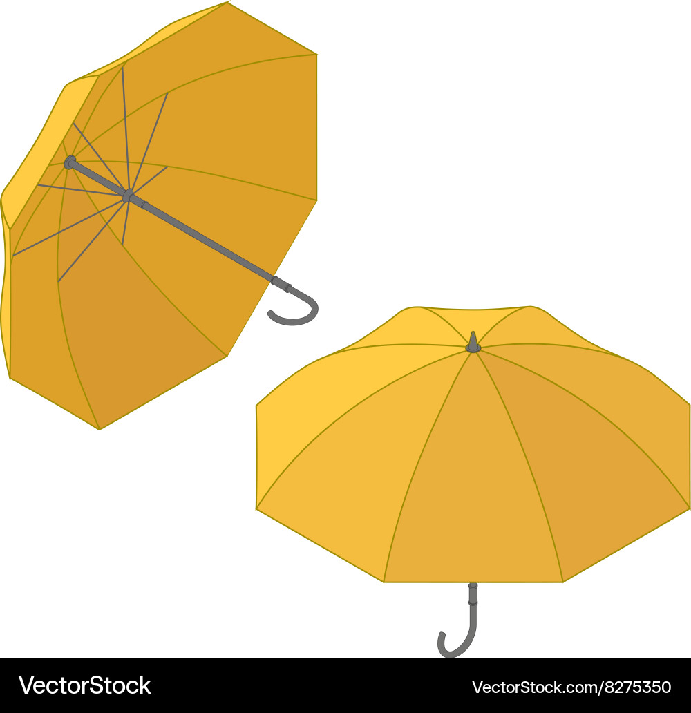 Umbrella icon isometric symbol flat Royalty Free Vector