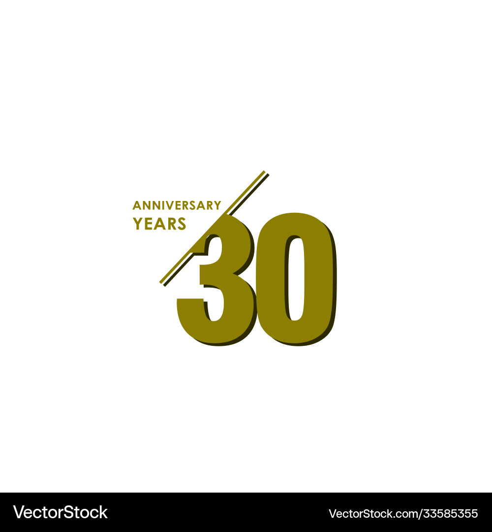 30 years anniversary celebration template design Vector Image