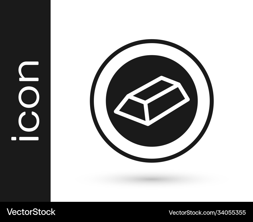 Black gold bars icon isolated on white background Vector Image