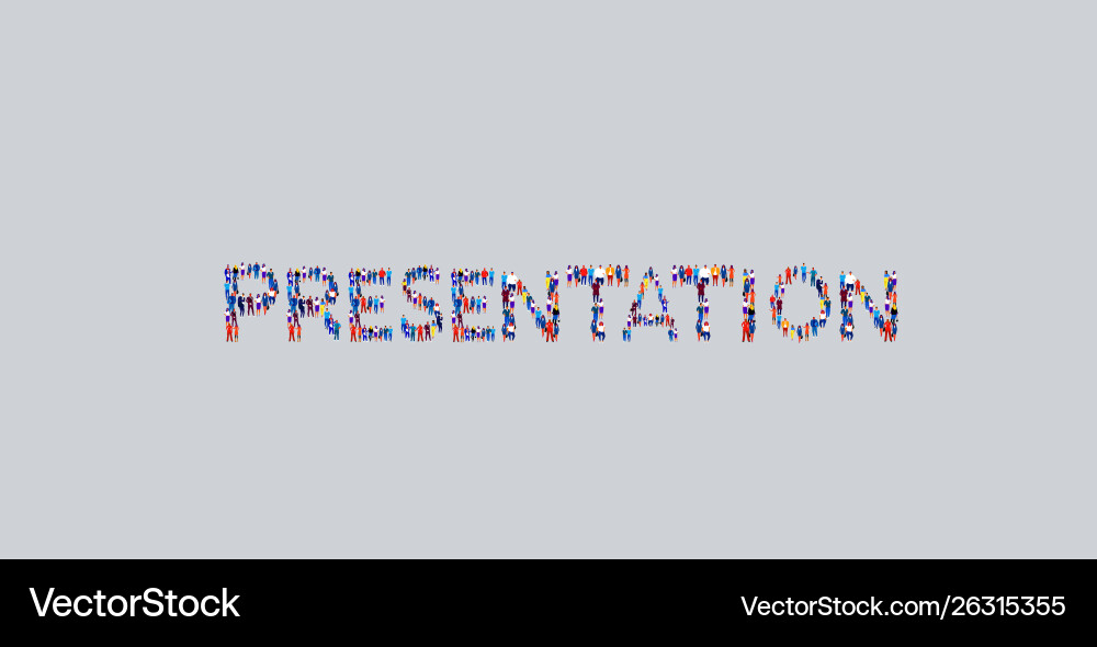 Businesspeople crowd gathering in shape Royalty Free Vector