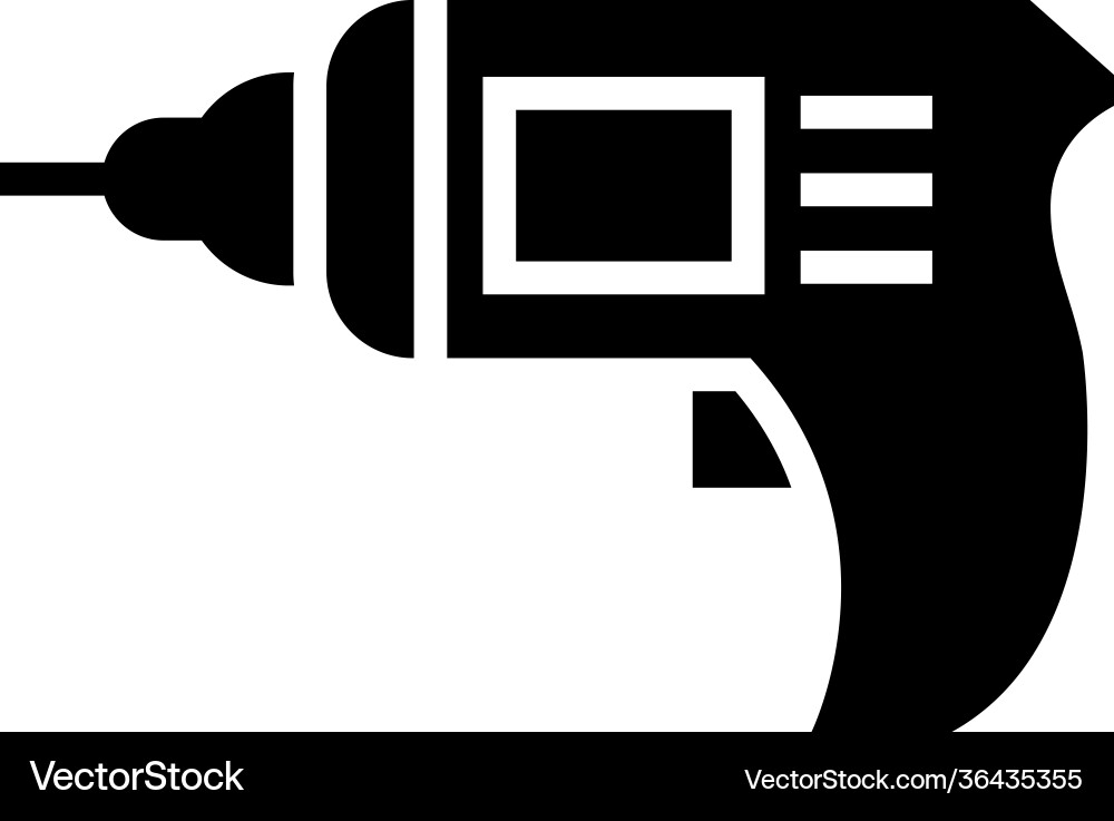 Drill machine icon or logo isolated sign symbol Vector Image