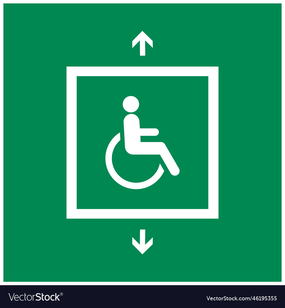 Evacuation lift Royalty Free Vector Image - VectorStock Evacuation lift Royalty Free Vector Image - VectorStock