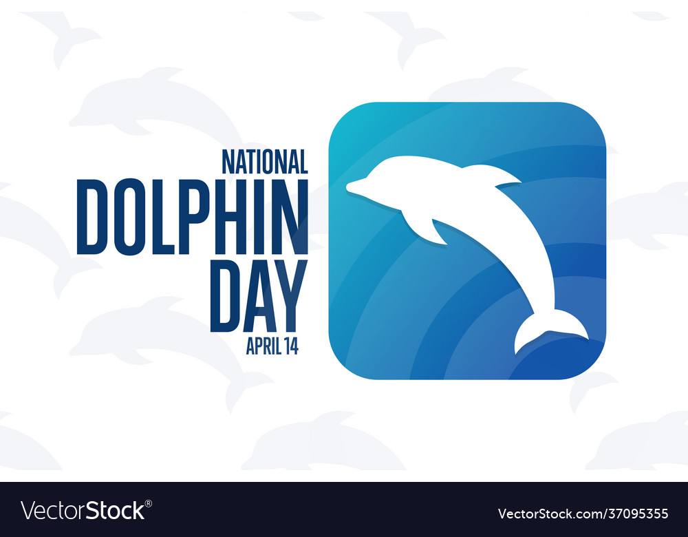 National dolphin day april 14 holiday concept Vector Image