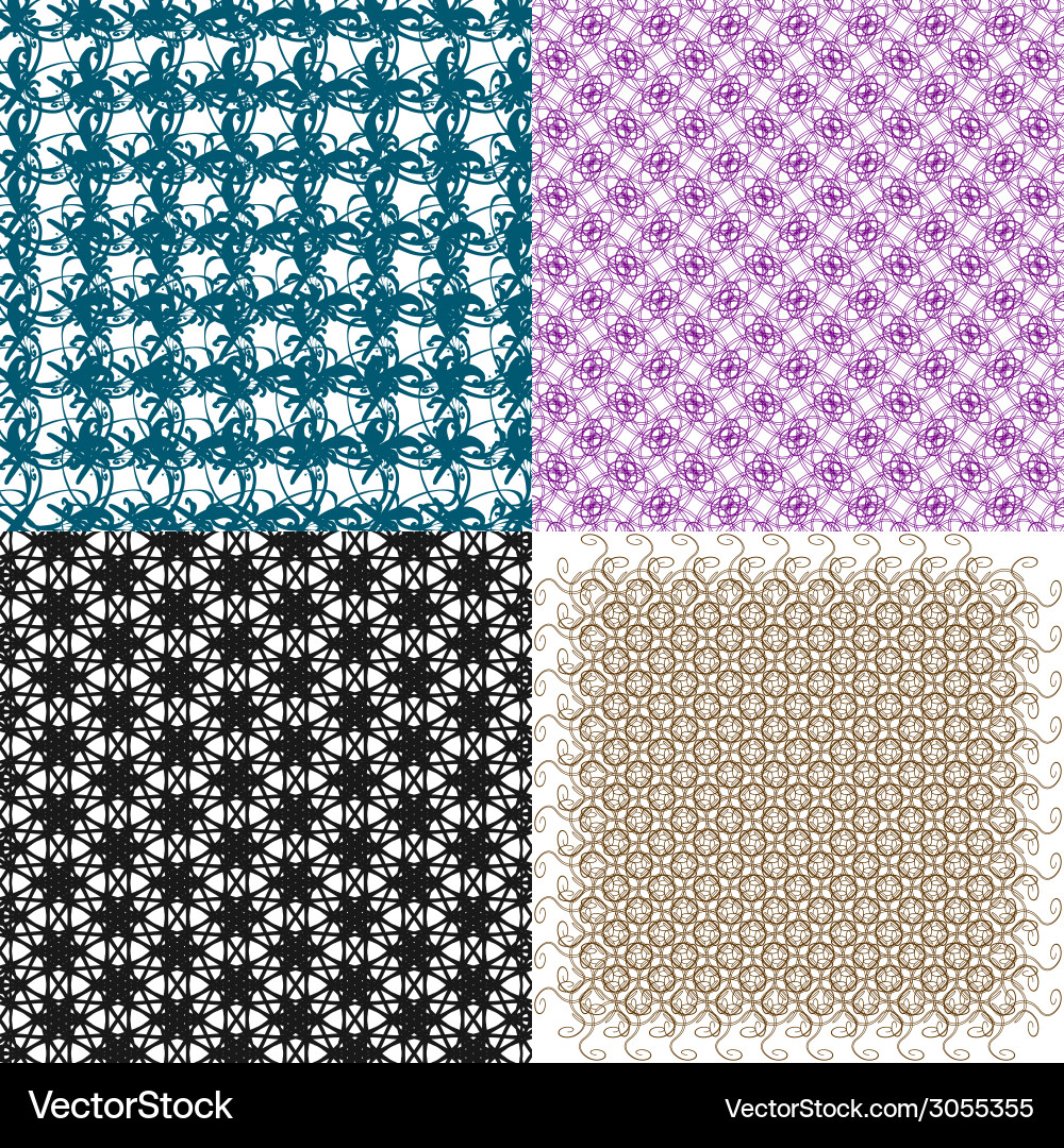 Set of geometric pattern in op art design Vector Image