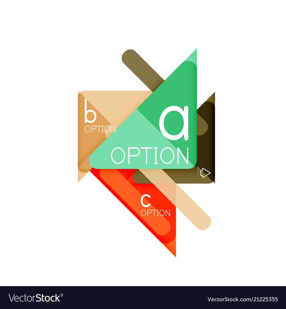Triangle data visualization design option Vector Image