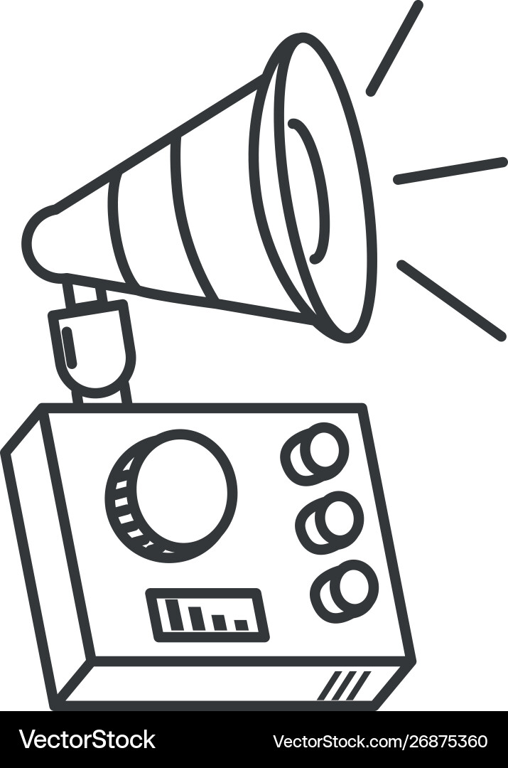 Audio player console electronic device Royalty Free Vector