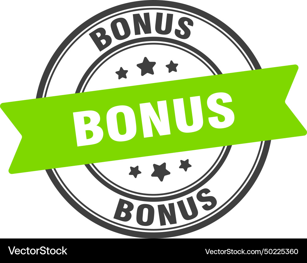 Bonus stamp label on transparent background Vector Image