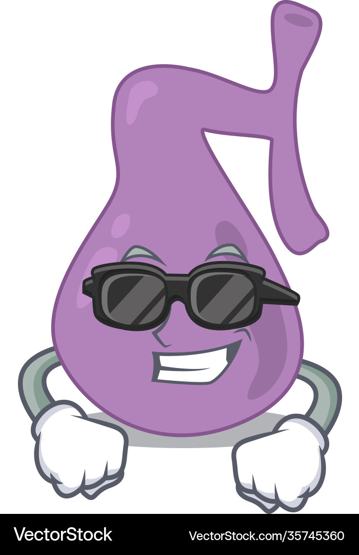 Cartoon character gall bladder wearing classy Vector Image