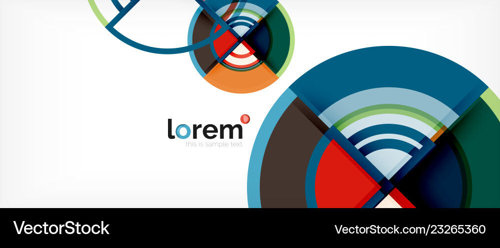 Circle abstract background bright colorful round Vector Image