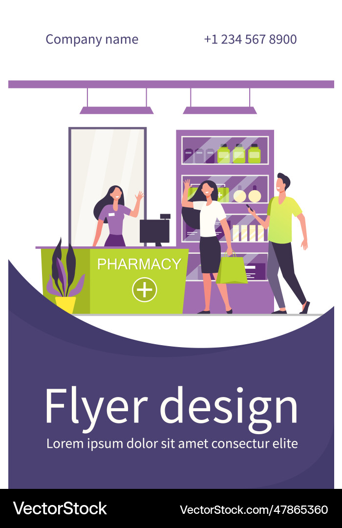 Customers and pharmacist in pharmacy store Vector Image