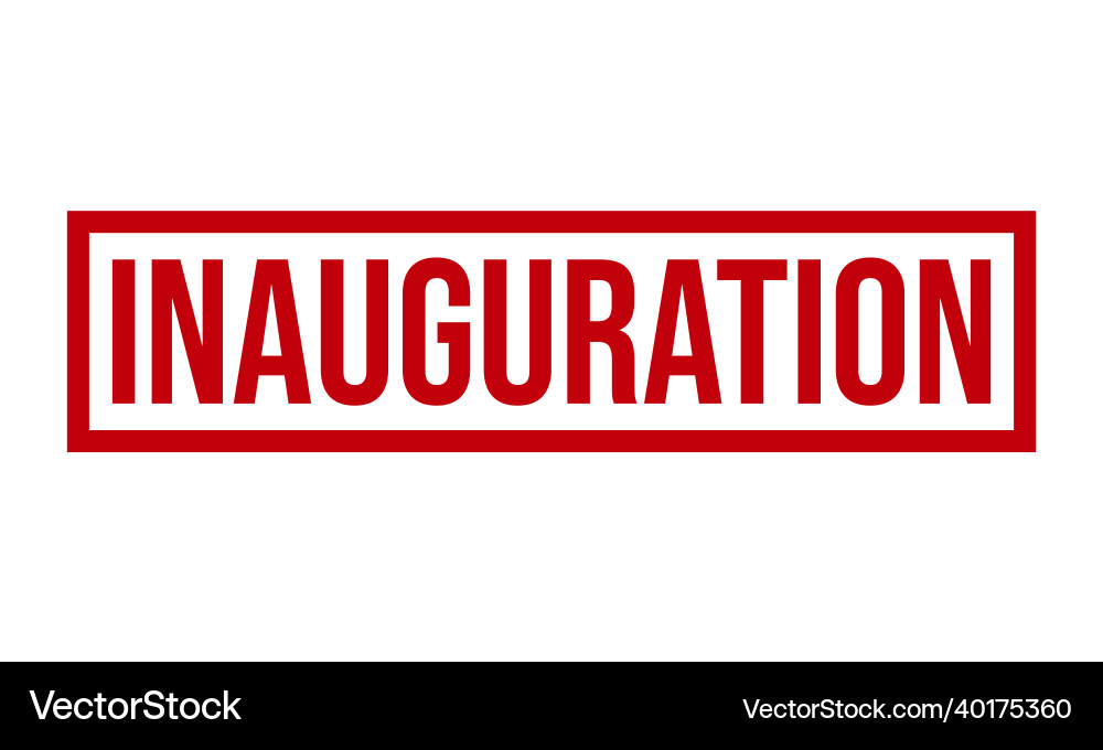 Inauguration rubber stamp grunge Royalty Free Vector Image