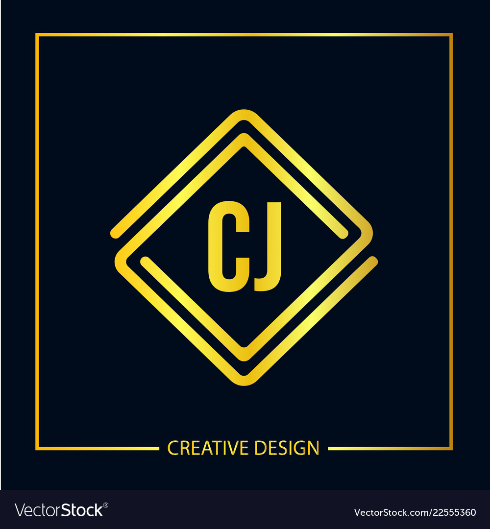 Initial letter cj logo template design Royalty Free Vector