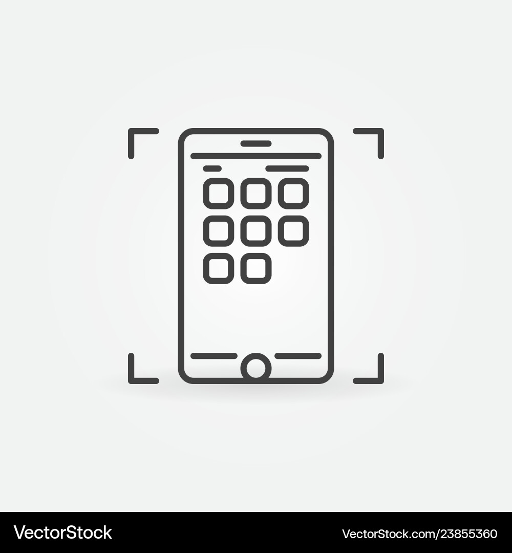 Mobile phone or smartphone outline icon Royalty Free Vector