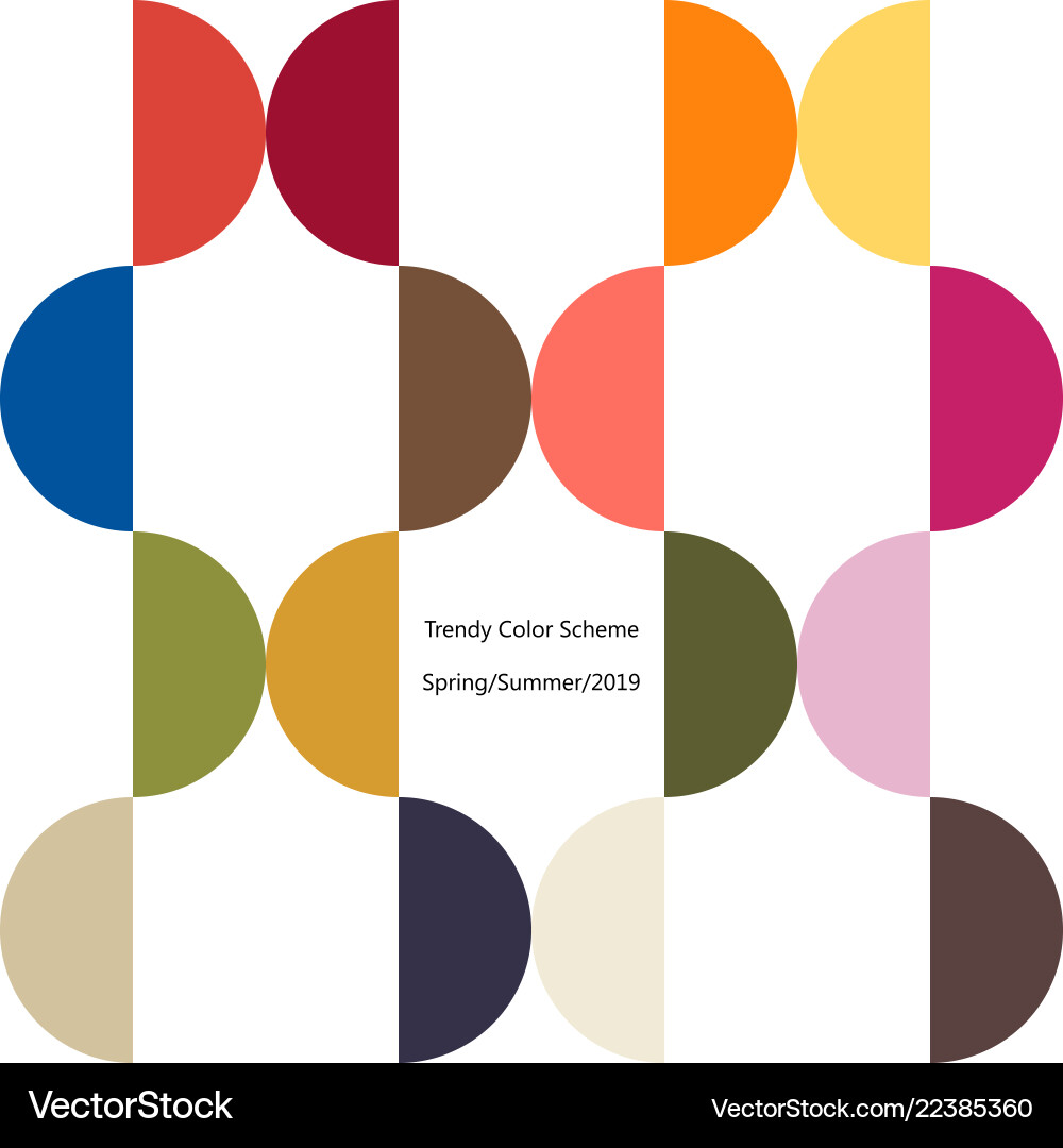 Poster trendy color scheme by plain arcs Vector Image