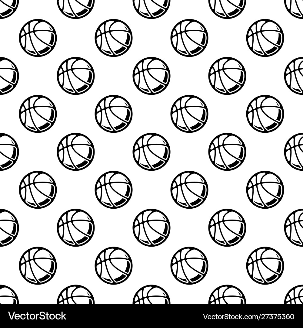 Seamless white basketball background Royalty Free Vector