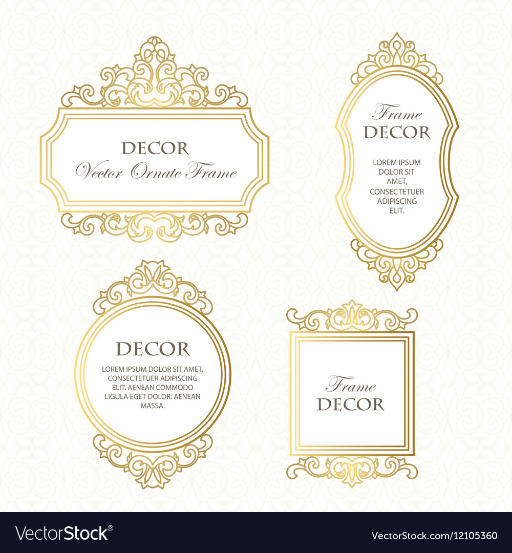 Set frames Royalty Free Vector Image - VectorStock