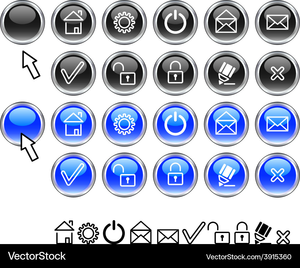 Set of web icons Royalty Free Vector Image - VectorStock