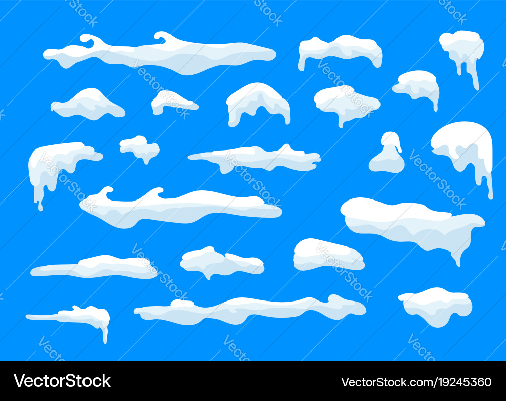 Snow cap for design and decoration Royalty Free Vector Image