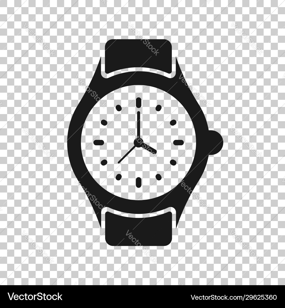 Wrist watch icon in flat style hand clock Vector Image