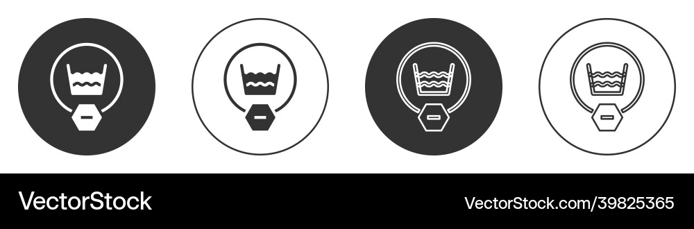 Black delicate wash icon isolated on white Vector Image