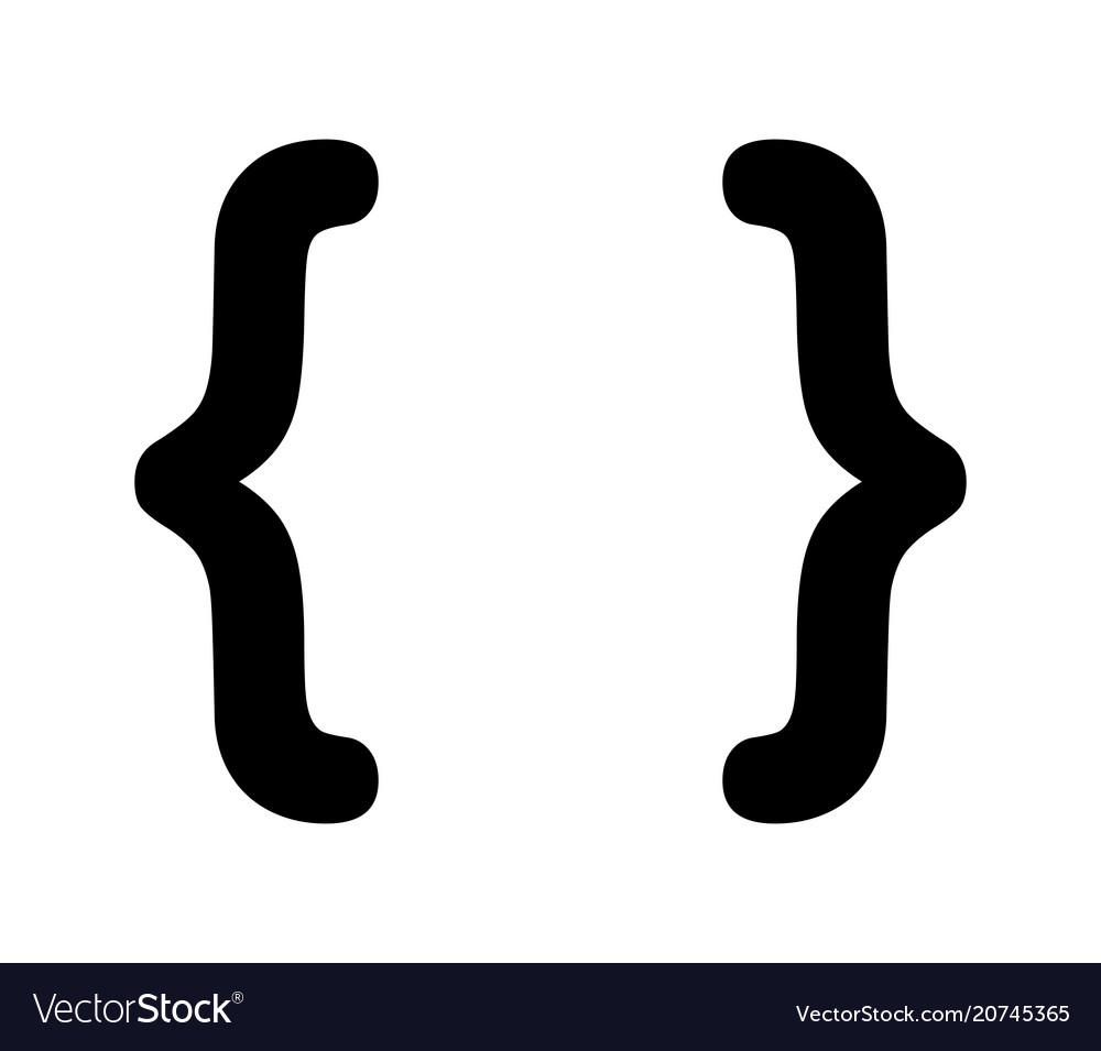 Brackets icon Royalty Free Vector Image - VectorStock