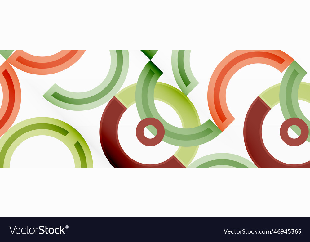 Circles are arranged in a grid pattern abstract Vector Image
