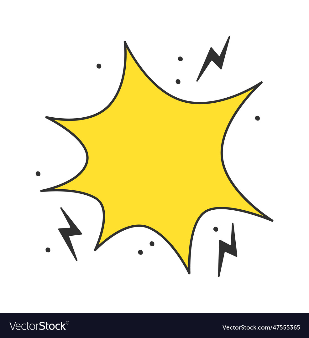 Comic cartoon explosion Royalty Free Vector Image