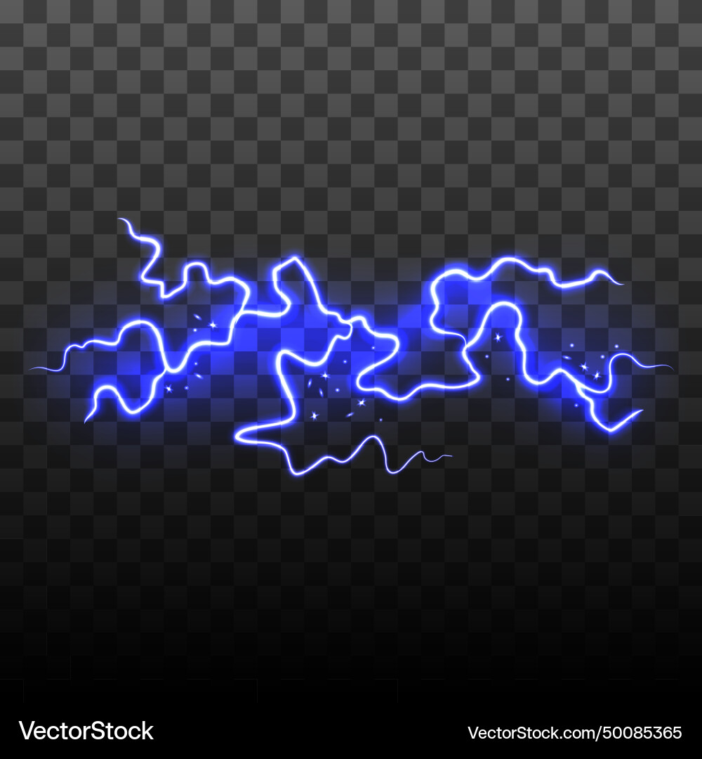 Realistic detailed 3d lightning electric Vector Image