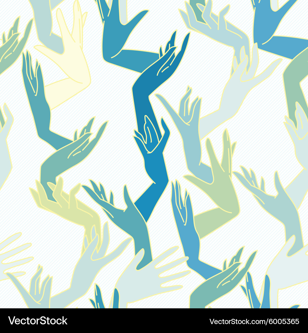 Seamless pattern of graceful female hands Vector Image