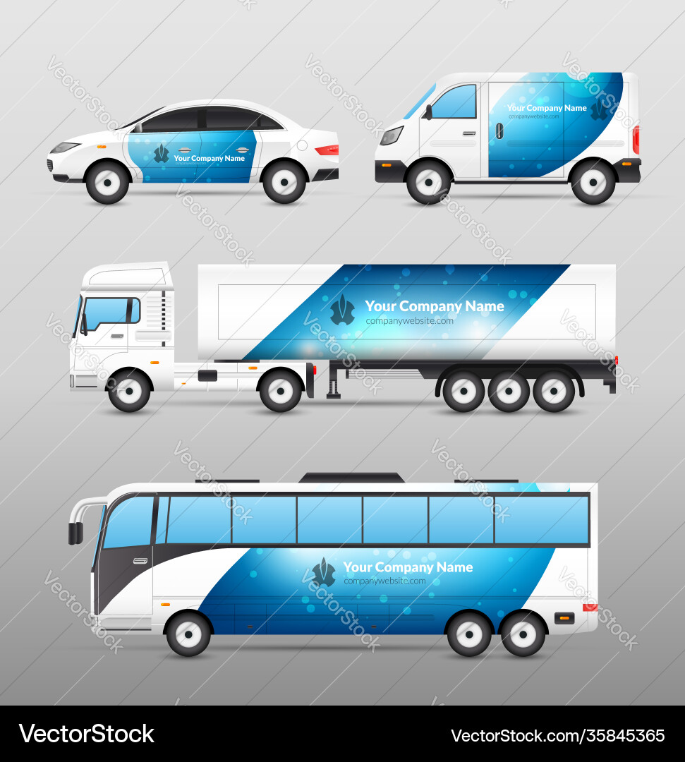 Transport advertisement design Royalty Free Vector Image