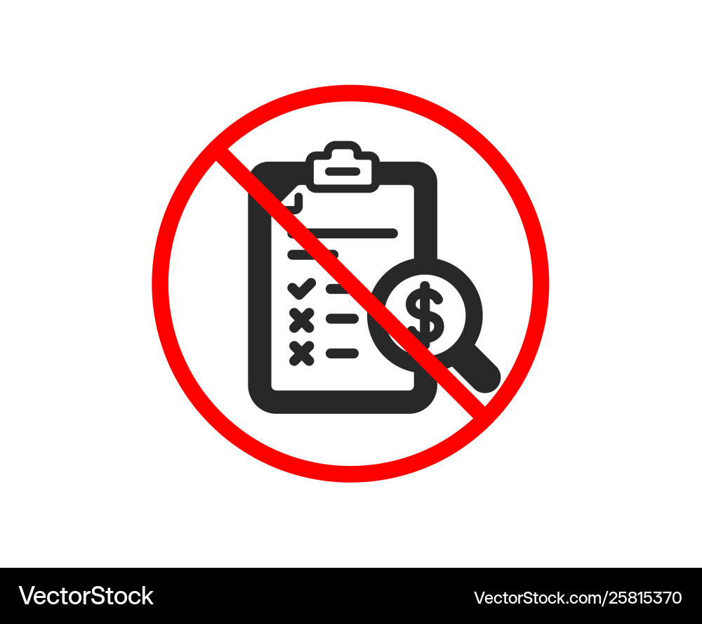 Accounting report icon audit sign Royalty Free Vector Image