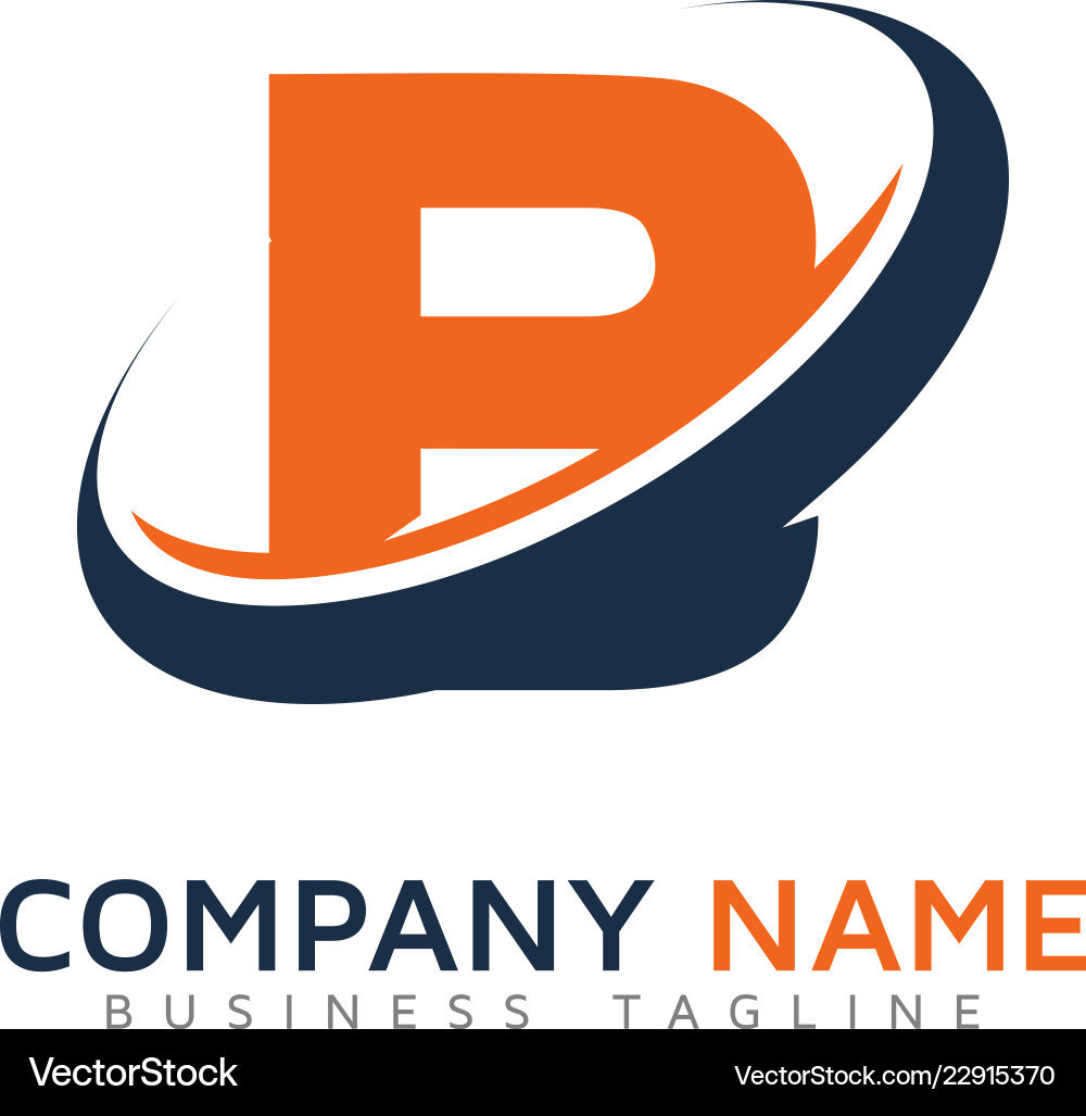 B ring letter with swoosh logo icon design Vector Image