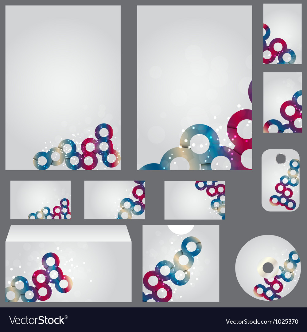 Beautiful template for business design folder Vector Image