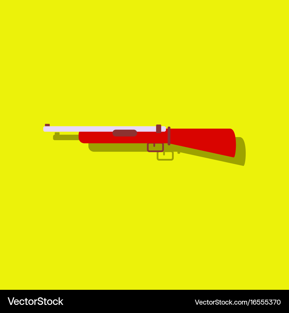 Flat icon design collection old military gun Vector Image