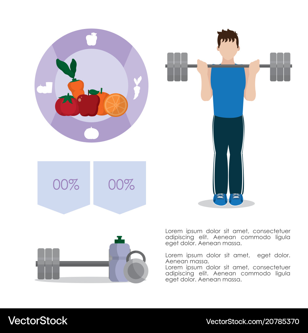 Healthy habits infographic Royalty Free Vector Image