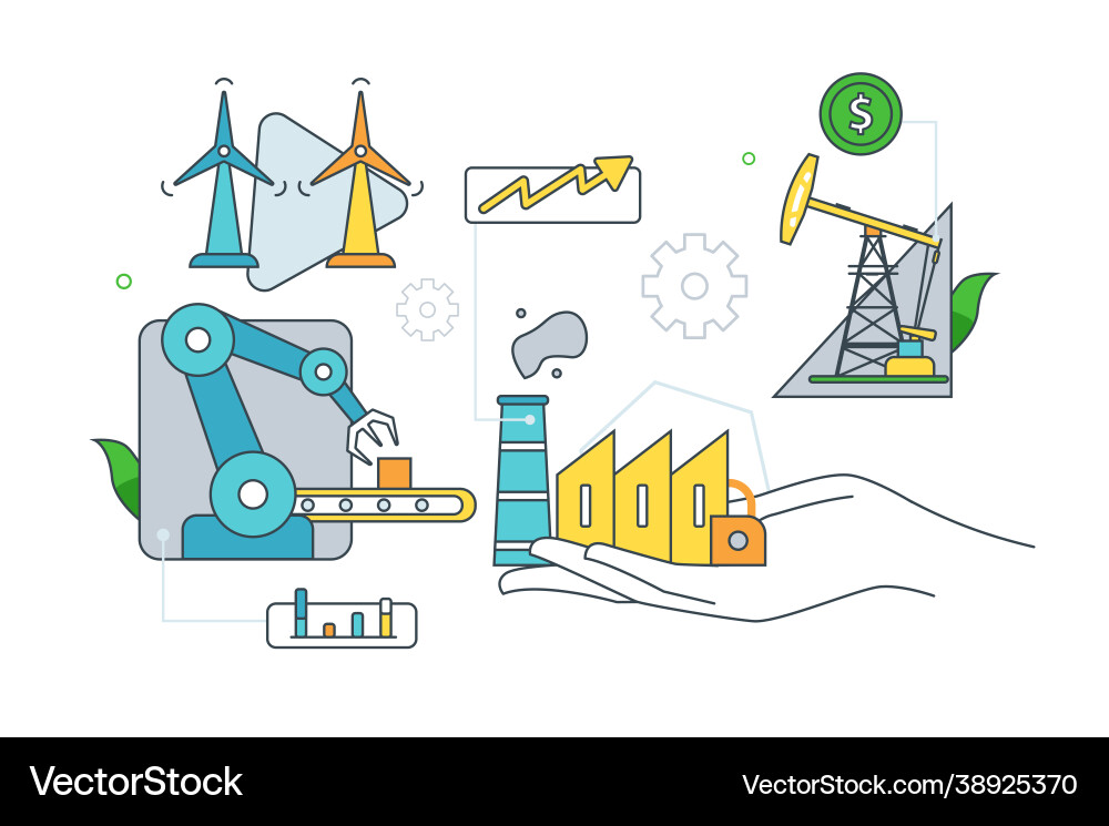 Innovative manufacturing and smart industry Vector Image