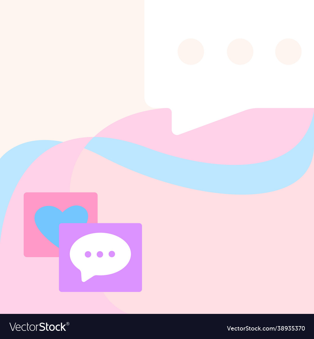 Message s drawing speech bubbles with heart Vector Image