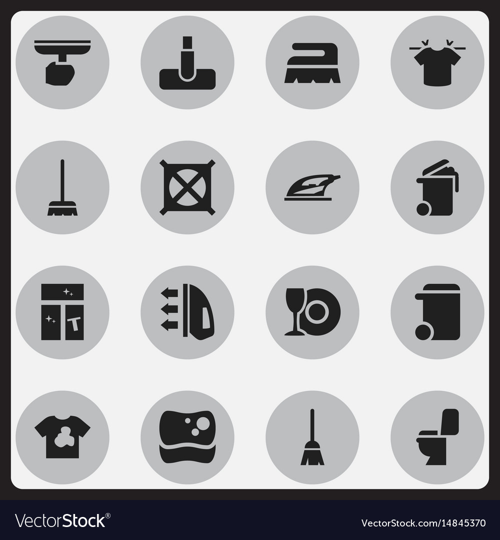 Set Of 16 Editable Dry Cleaning Icons Includes Vector Image