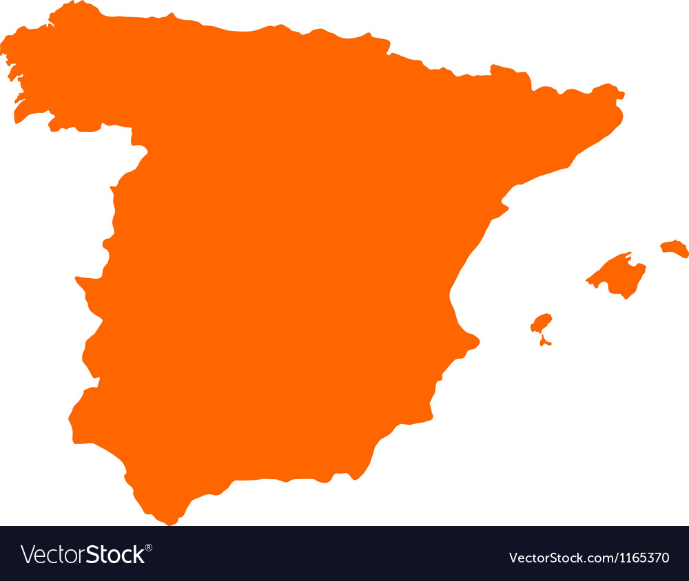 Spain Map Royalty Free Vector Image - VectorStock