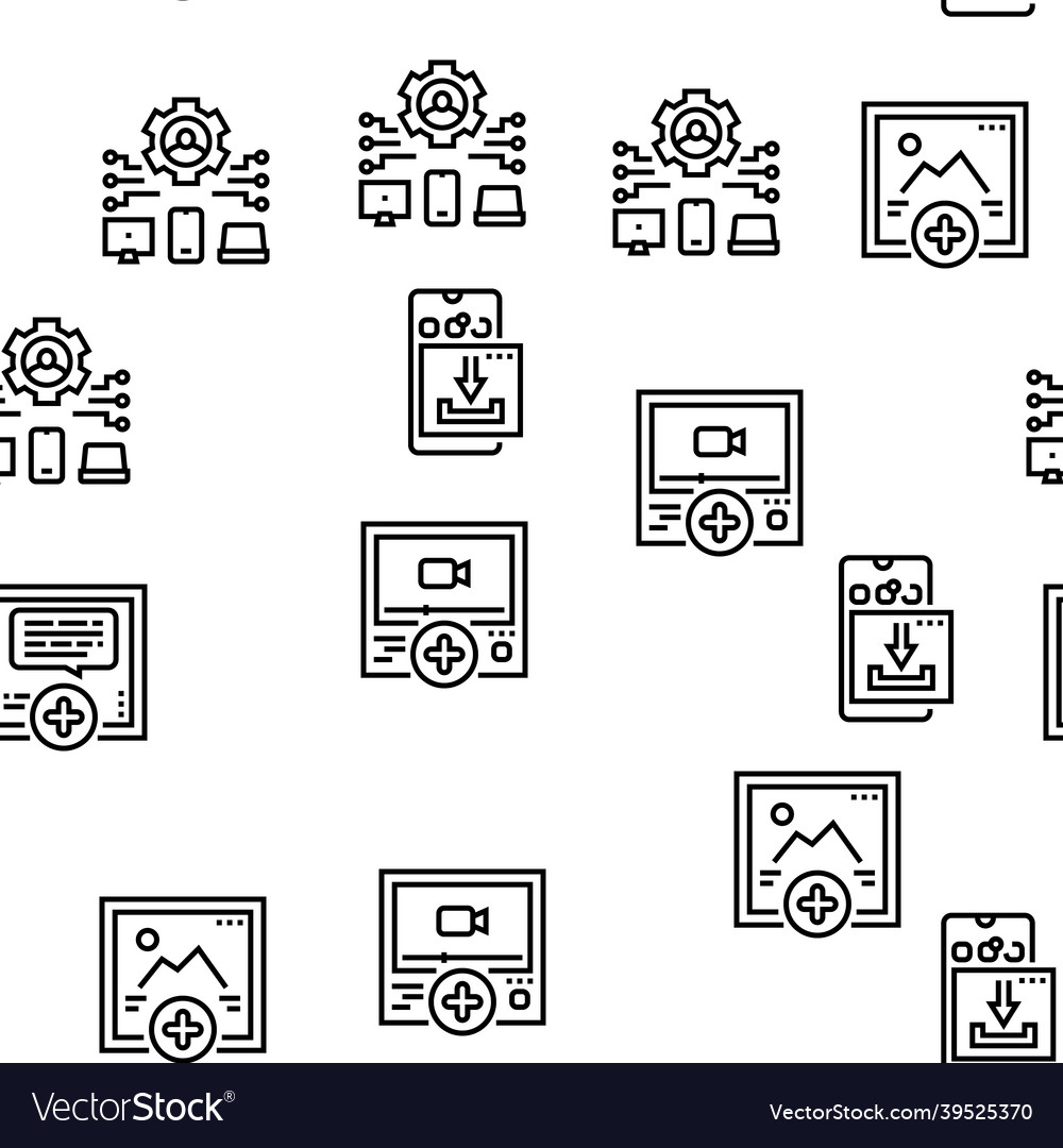 User generated content seamless pattern Royalty Free Vector