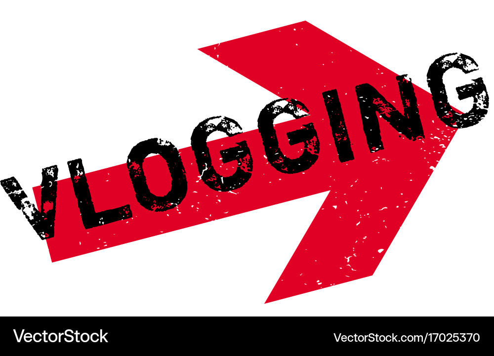 Vlogging rubber stamp Royalty Free Vector Image