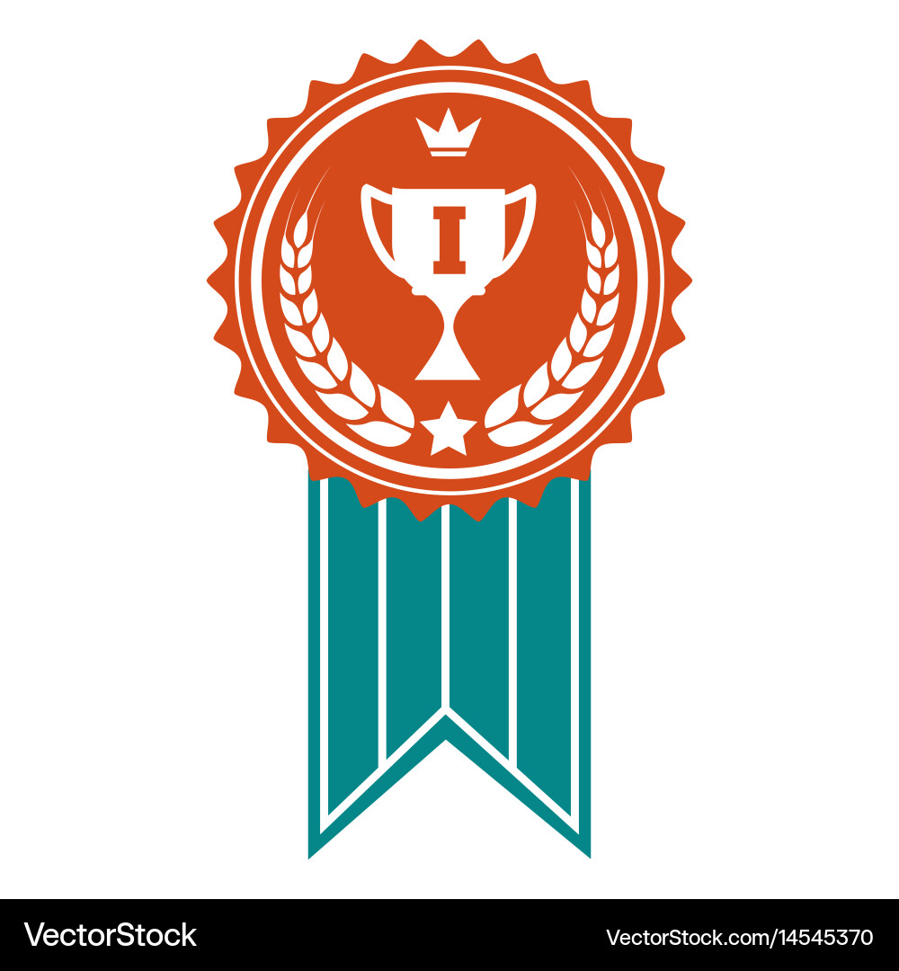 Winner colorful award badge Royalty Free Vector Image